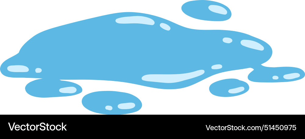 Cartoon blue dripping water drop splash spray Vector Image