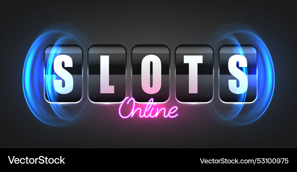 Free spin black slot machine wins the jackpot Vector Image