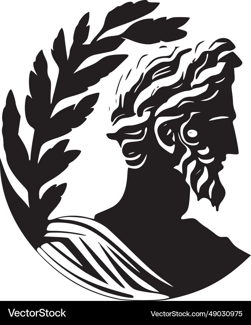 Greek - minimalist and flat logo Royalty Free Vector Image