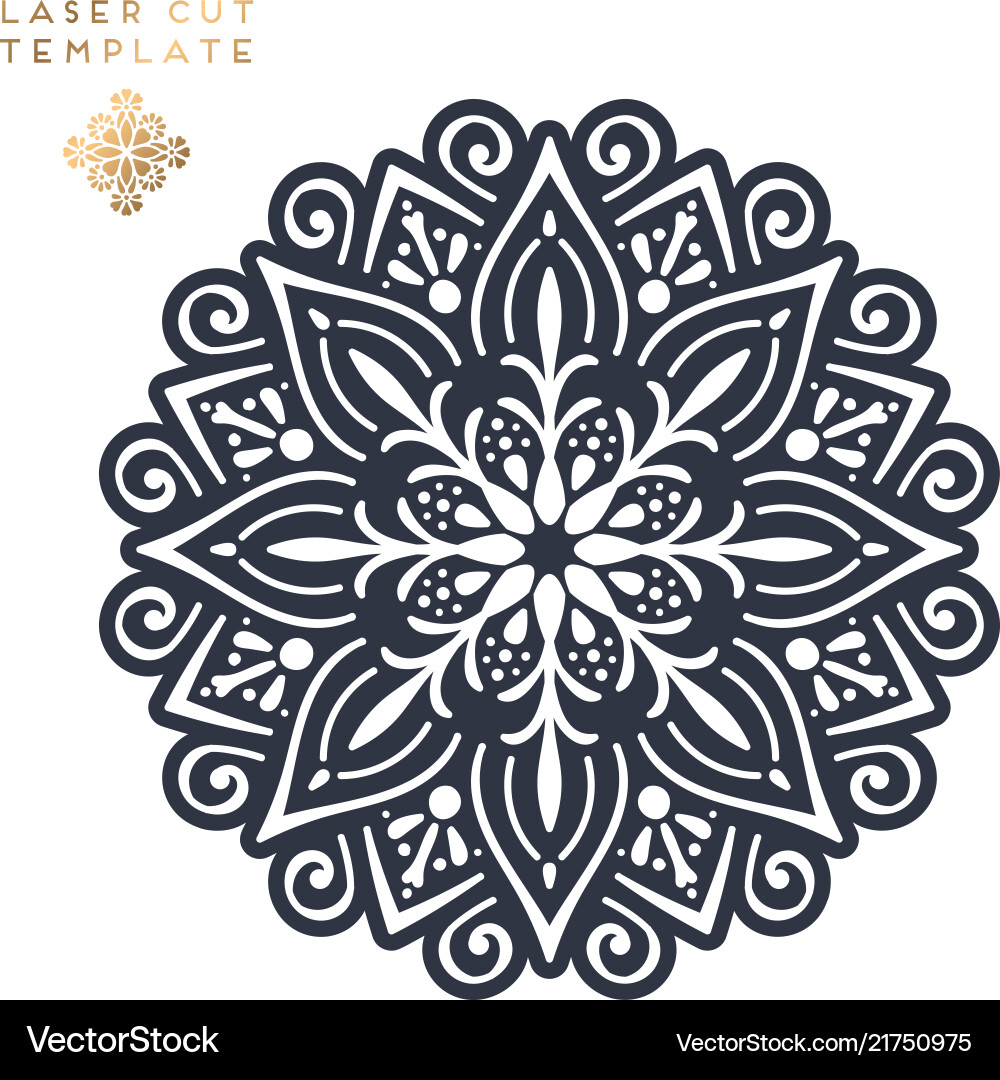 Laser Schneiden Vorlage Lizenzfreies Vektorbild