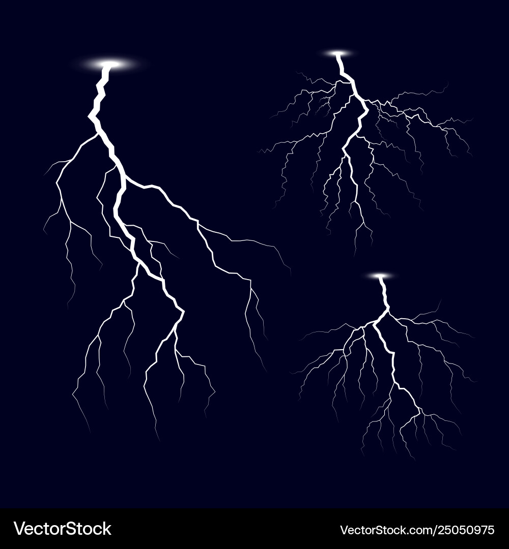Lightning Storm - Bright Flash Royalty Free Vector Image