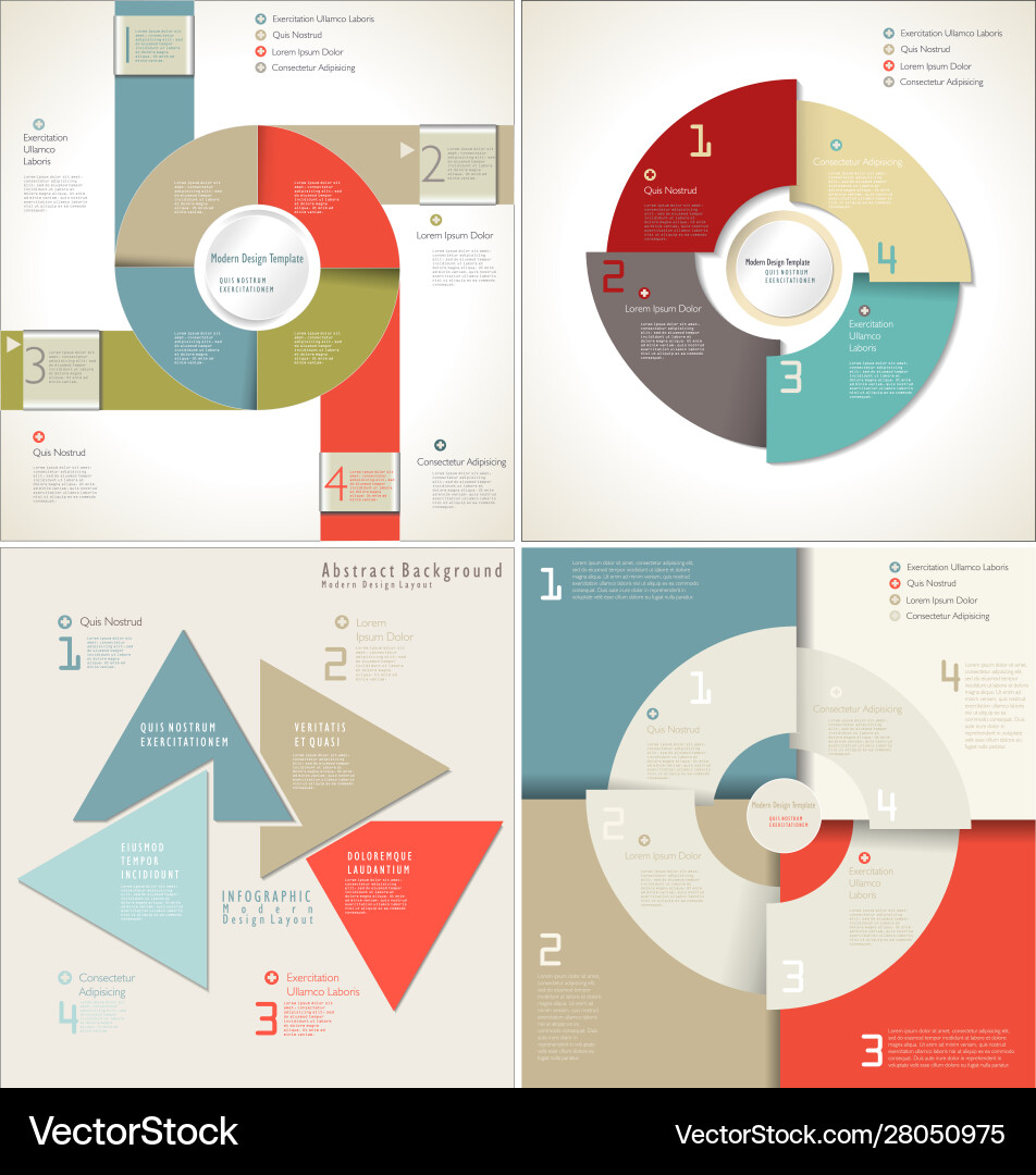Modern design infographic template collection Vector Image