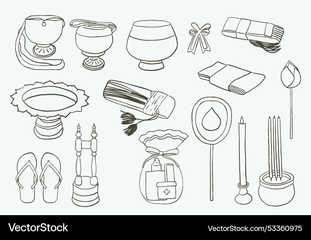 Offering design object for giving monk Royalty Free Vector