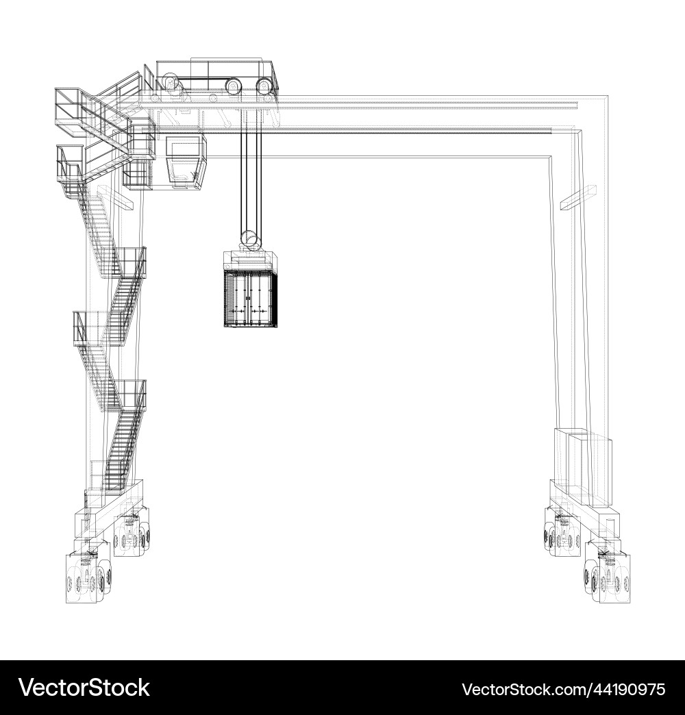 Port cargo crane Royalty Free Vector Image - VectorStock