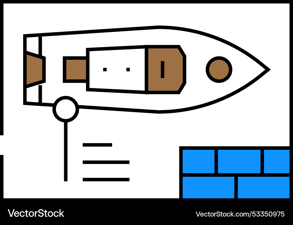 Ship design concept marine icon color Royalty Free Vector