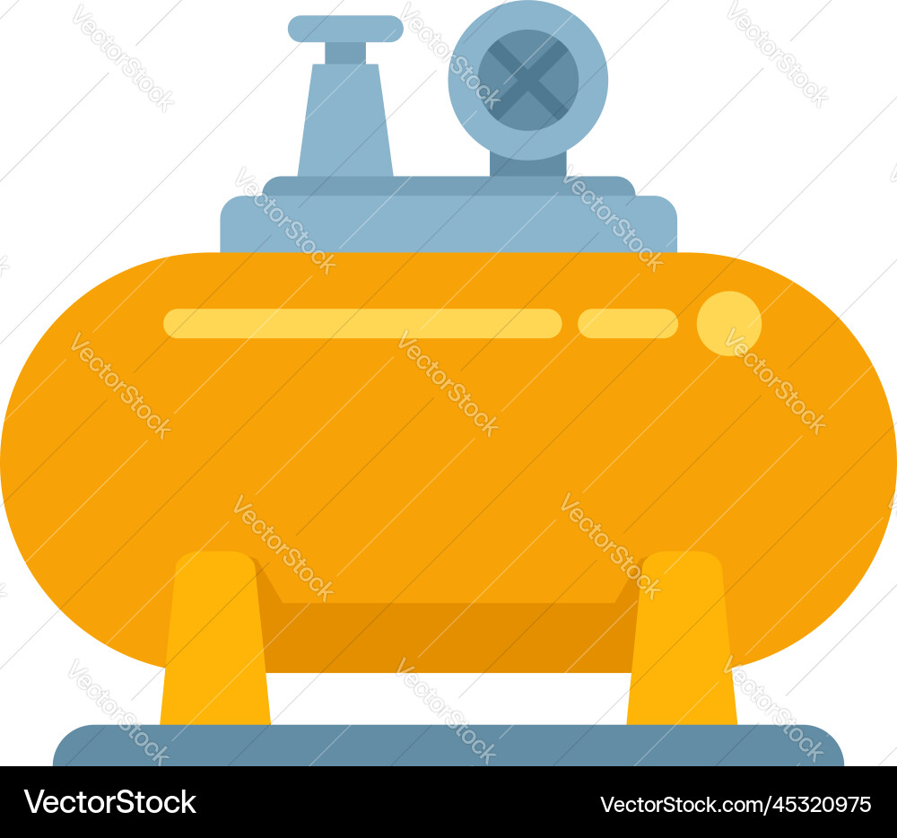 Spray compressor icon flat air machine Royalty Free Vector
