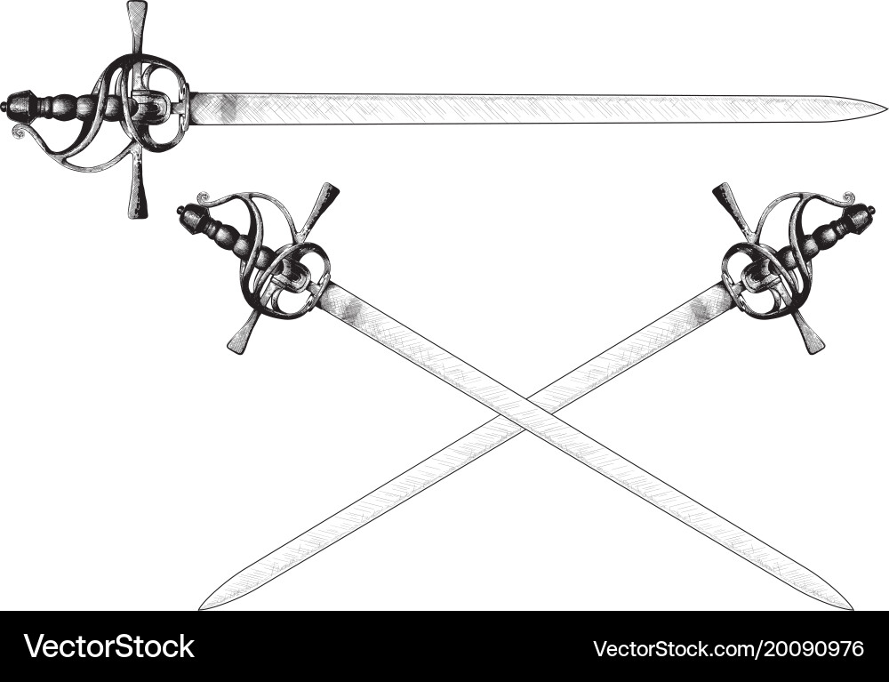 Antique Reiter Sword Royalty Free Vector Image