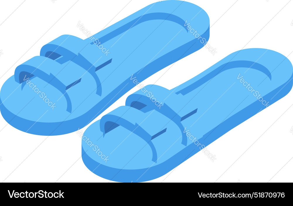 Blue rubber slippers representing summer holidays – Royalty-Free Vector ...