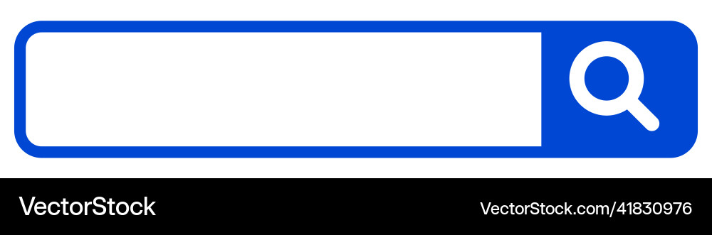 Blue search box with rounded corners Royalty Free Vector