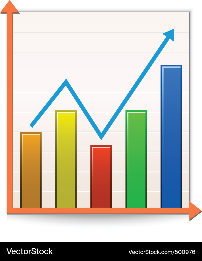 Chart reports Royalty Free Vector Image - VectorStock