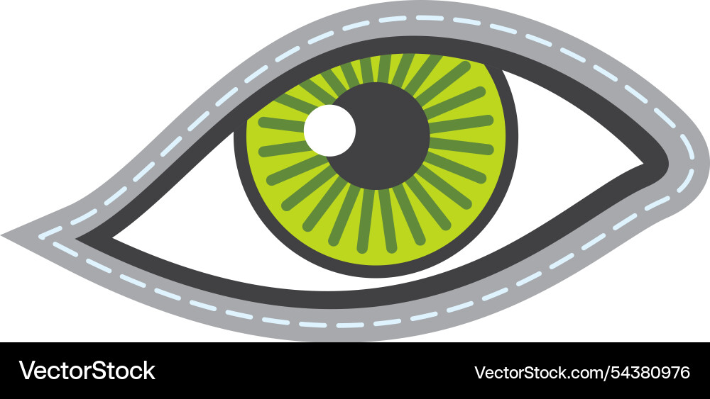 Eye textile patch fashion label textile applique Vector Image