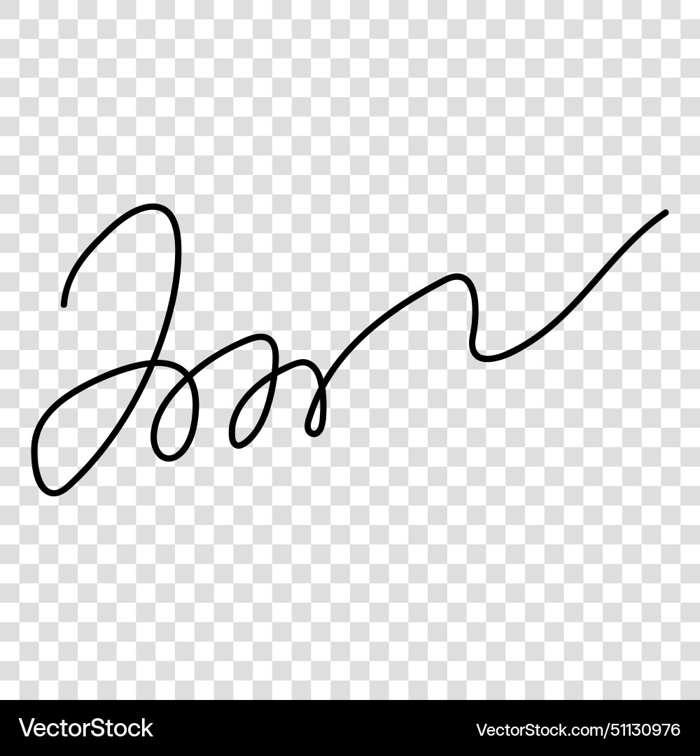 Fake hand written autograph template Royalty Free Vector