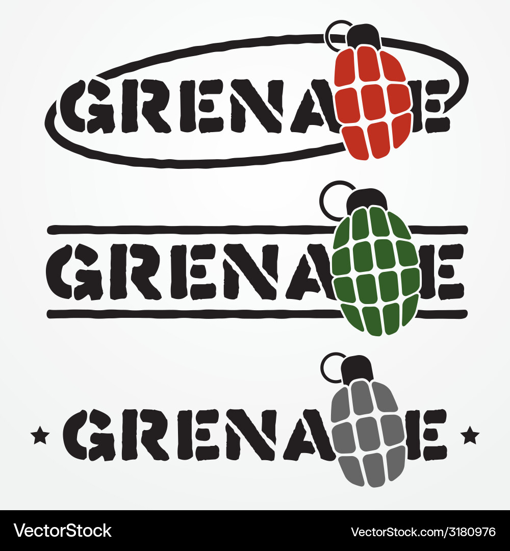 Grenade logo Royalty Free Vector Image - VectorStock