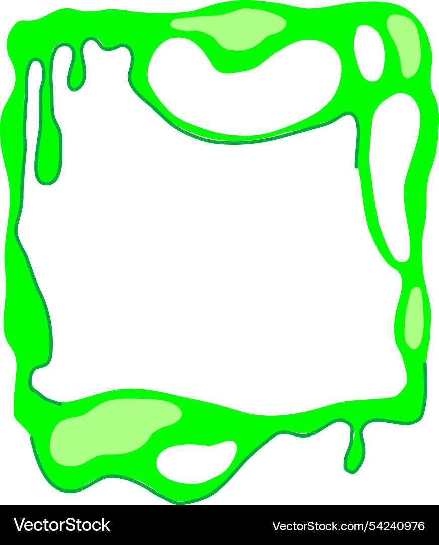 Kids slime frame cartoon Royalty Free Vector Image