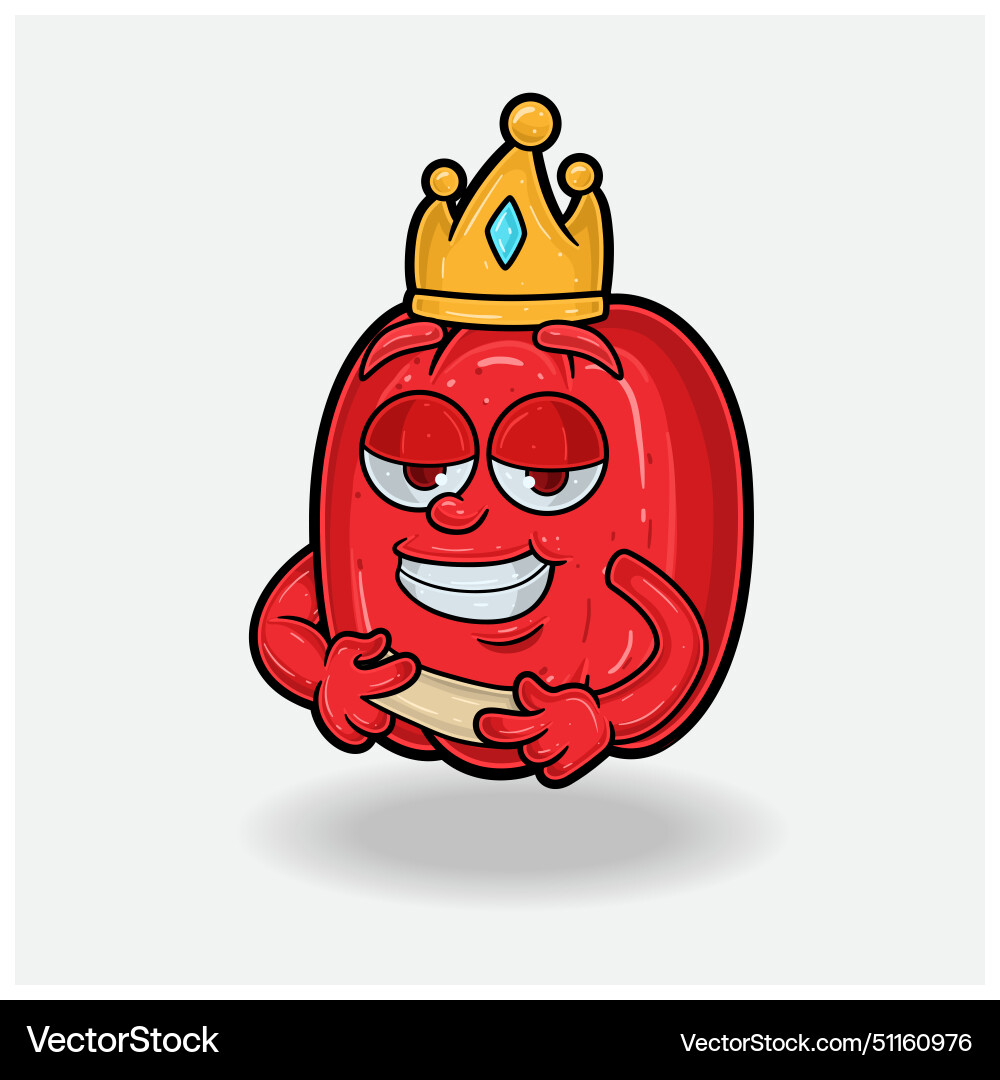 Pepper cartoon with love struck expression Vector Image