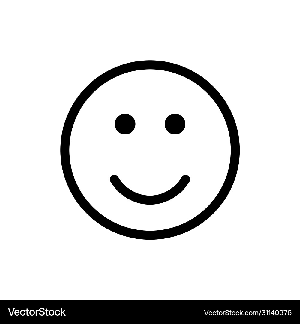 Smiley happy face smile icon isolated Royalty Free Vector