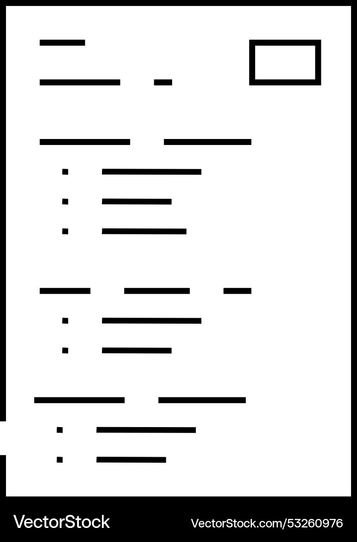 Test exam paper document line icon Royalty Free Vector Image