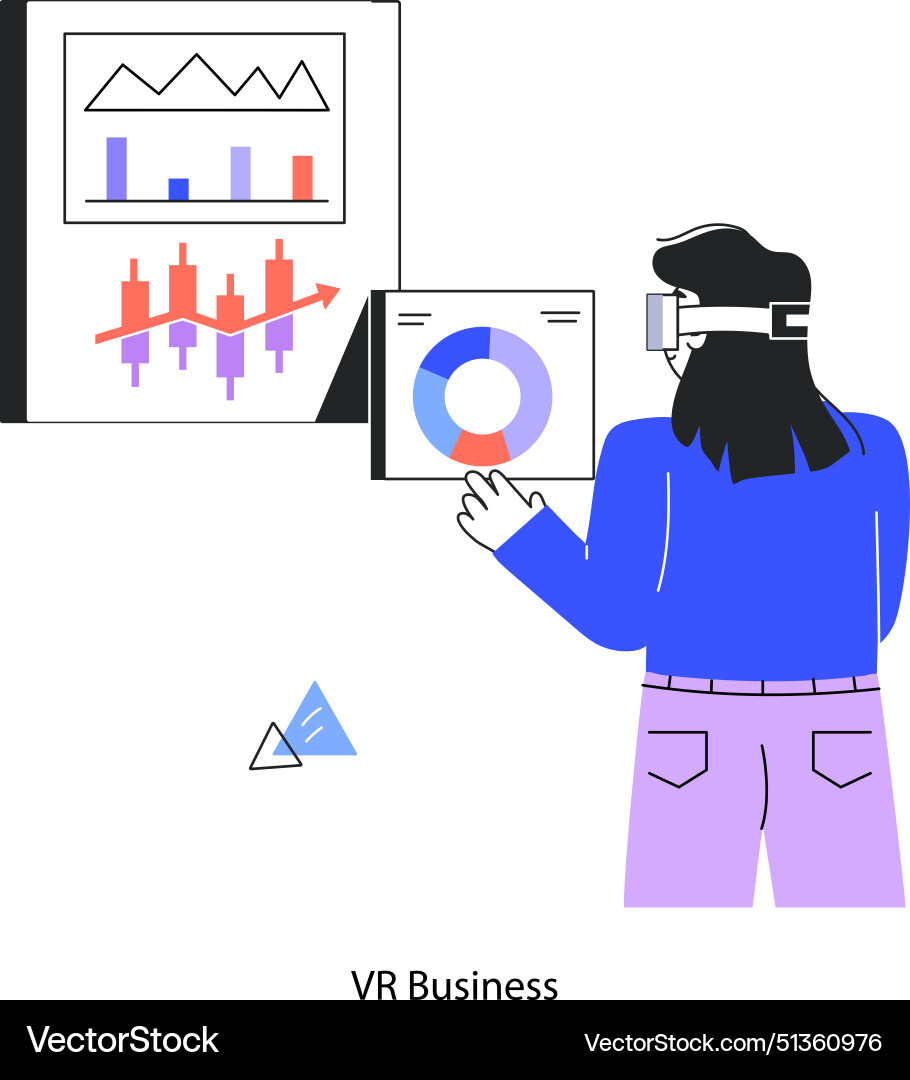 Vr business Royalty Free Vector Image - VectorStock