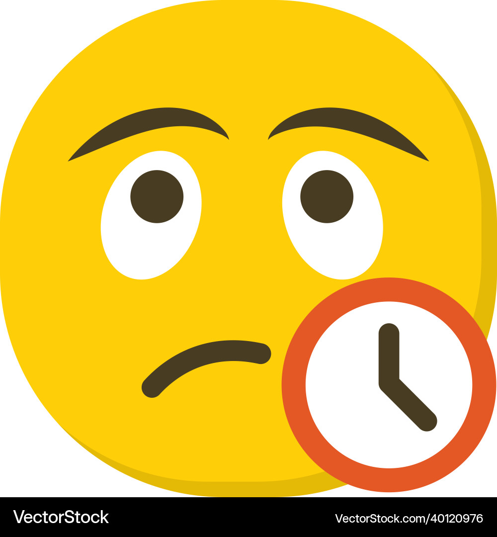 Waiting emoji Royalty Free Vector Image - VectorStock