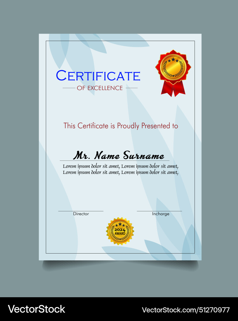Certificate design Royalty Free Vector Image - VectorStock