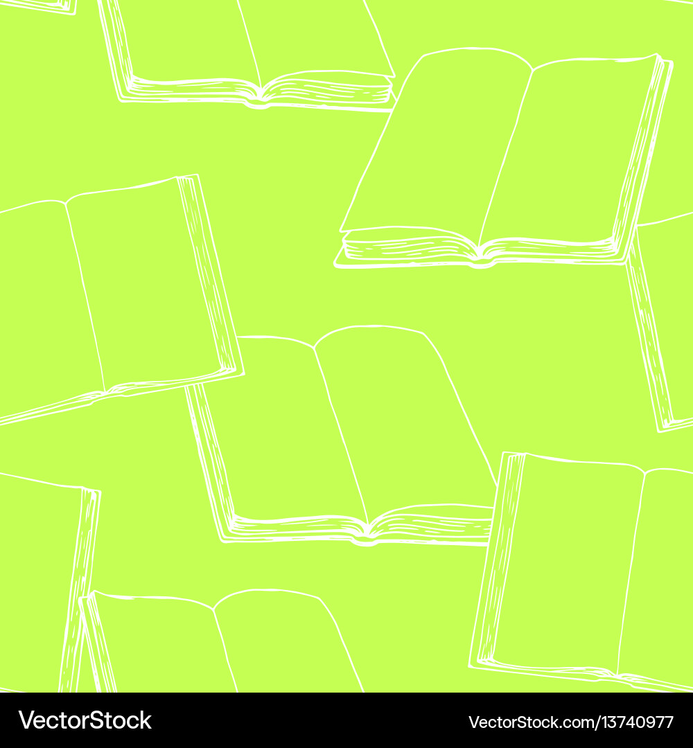 Seamless vintage pattern with books Royalty Free Vector