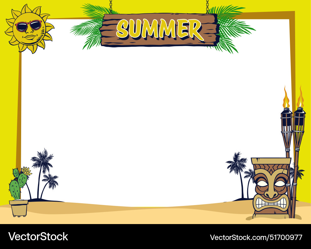 Summer frame background design concept Royalty Free Vector
