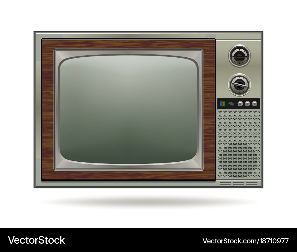 Vintage Retro Television Royalty Free Vector Image