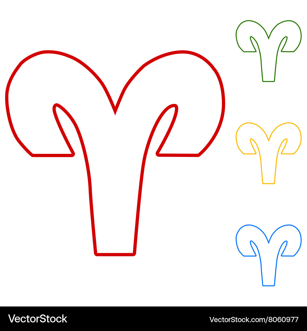 Zodiac sign aries Royalty Free Vector Image - VectorStock
