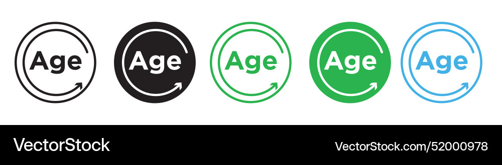 Age icon line art Royalty Free Vector Image - VectorStock