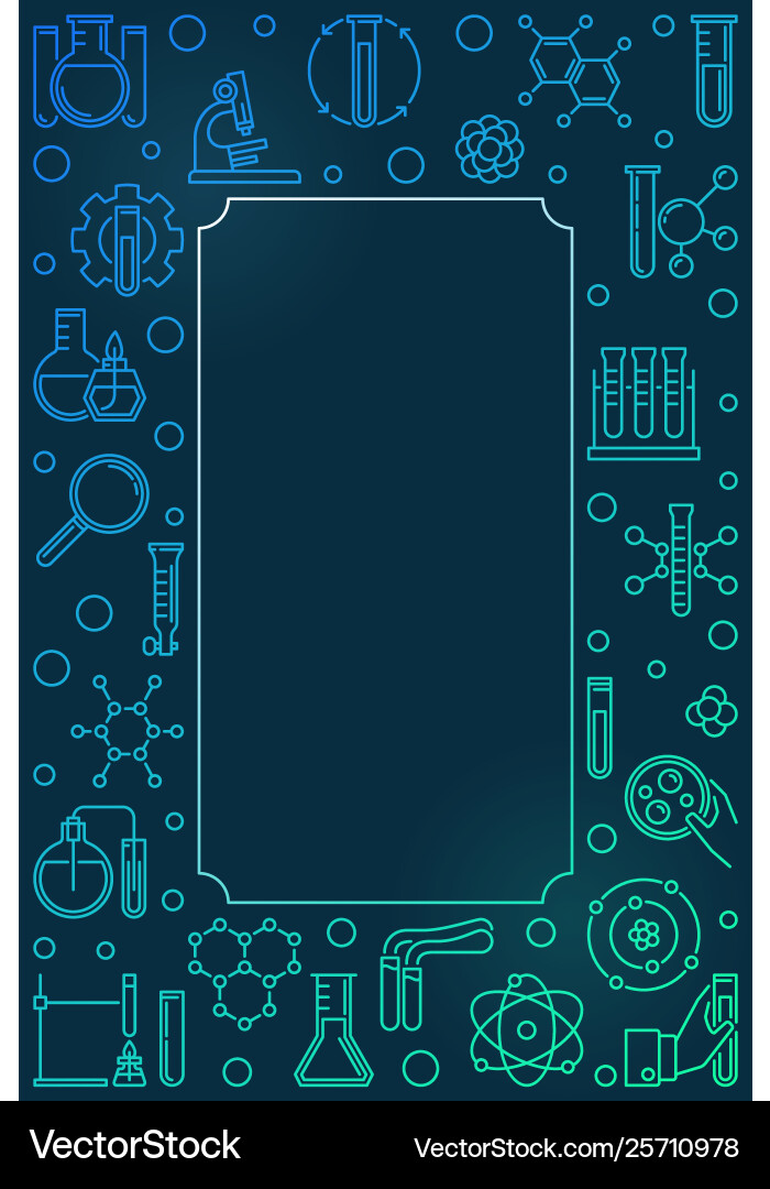 Colorful vertical frame with chemistry Royalty Free Vector