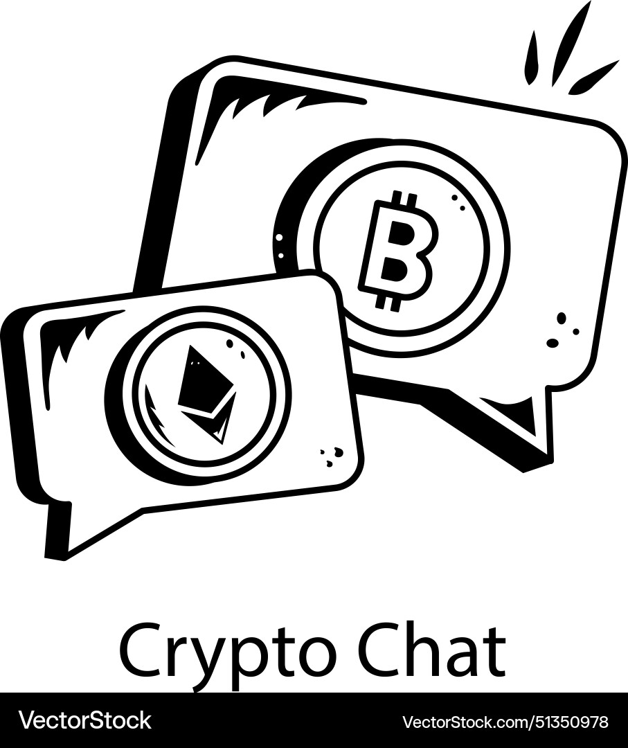 Crypto chat Royalty Free Vector Image - VectorStock