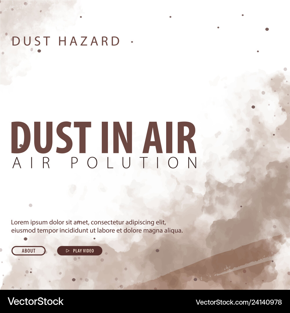 Dust in air hazard polluted Royalty Free Vector Image