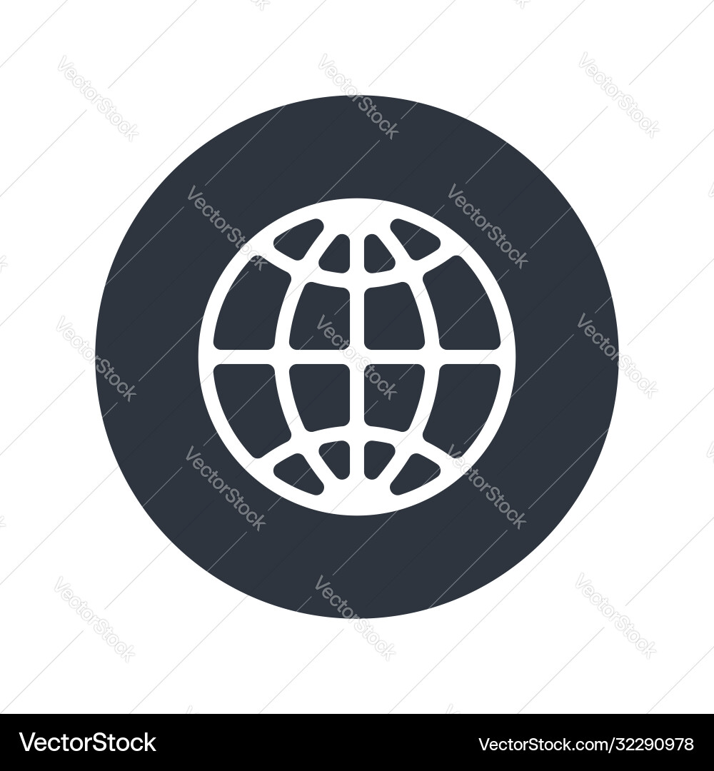 Globe sign Royalty Free Vector Image - VectorStock