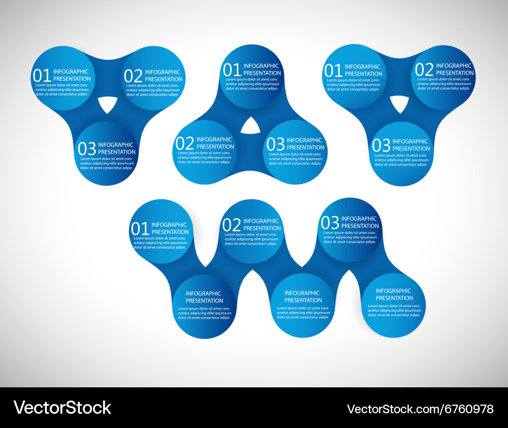 Infographics metaball round diagram Royalty Free Vector