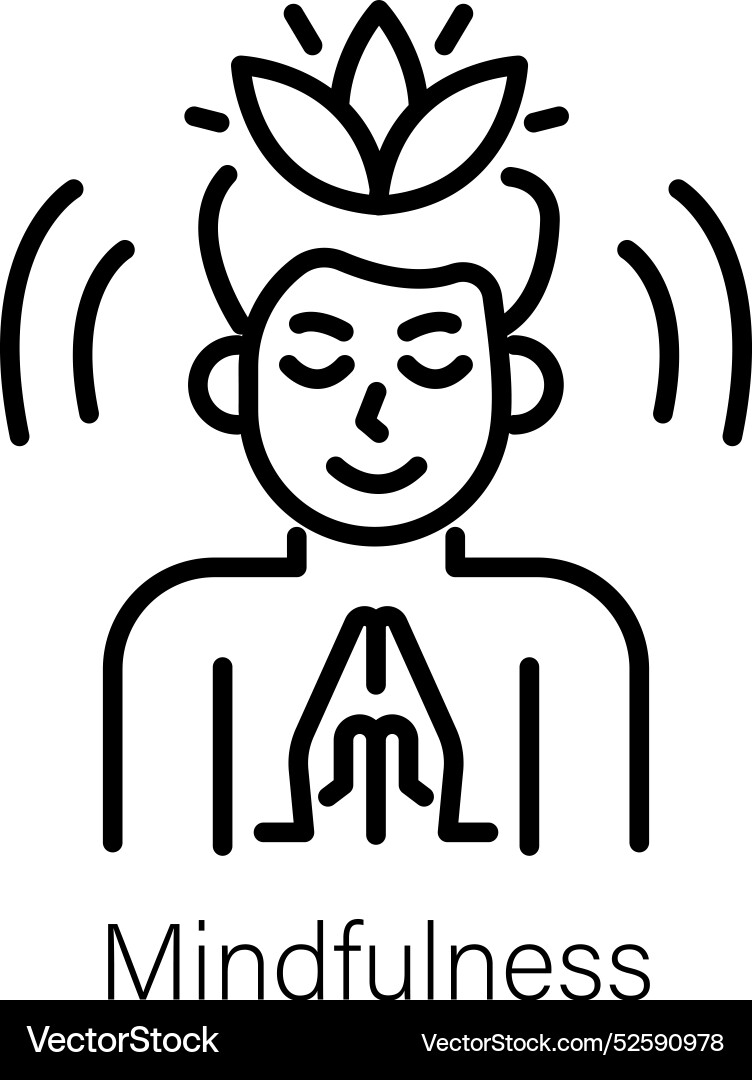 Mindfulness Royalty Free Vector Image - VectorStock