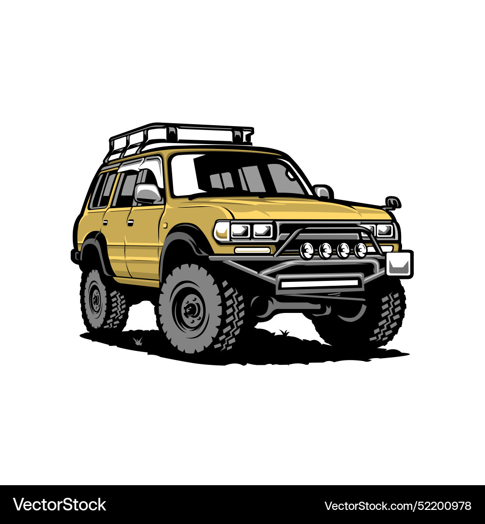 Offroad overland suv vehicle Royalty Free Vector Image