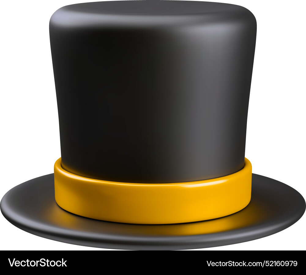 3d realistic of a magic hat Royalty Free Vector Image
