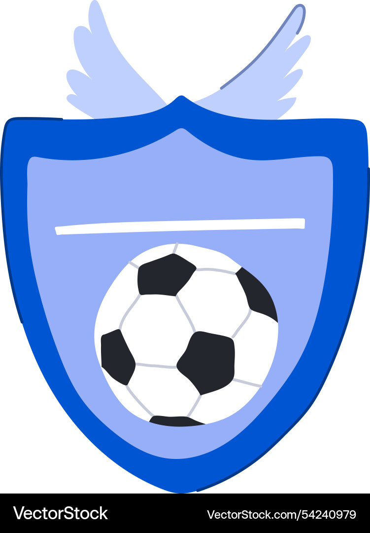 Goal soccer emblem cartoon Royalty Free Vector Image