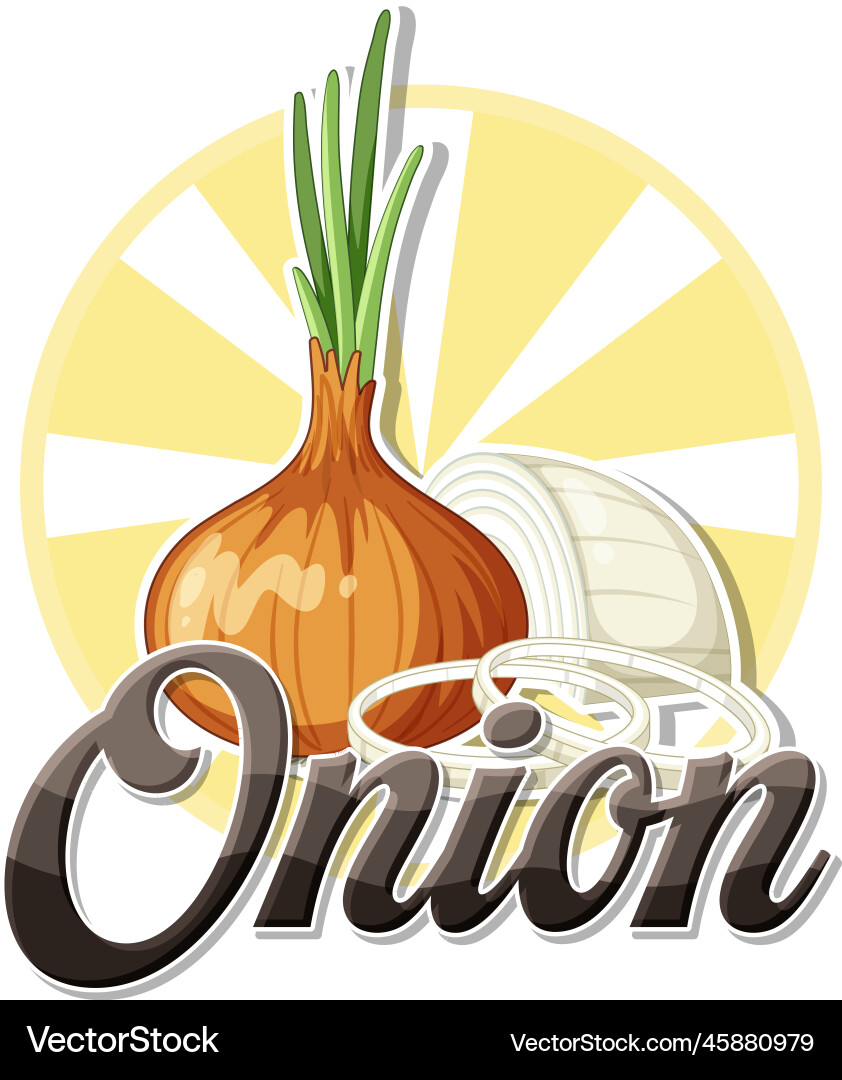 Onion logo cartoon isolated Royalty Free Vector Image