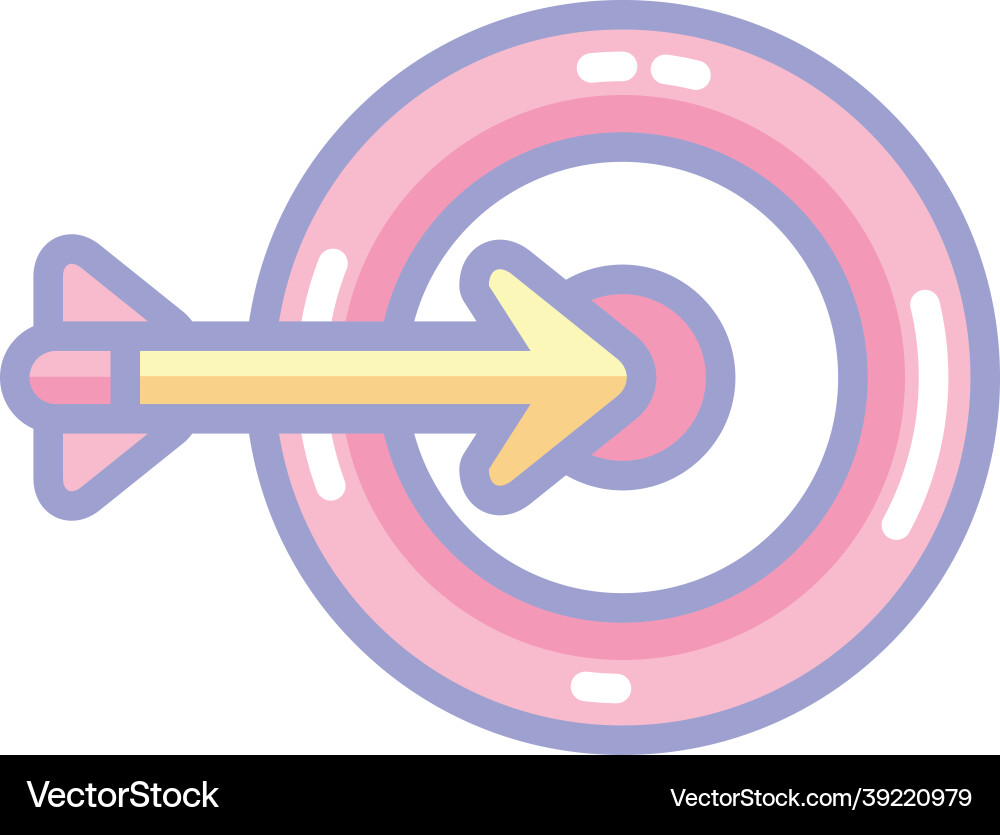 Target with arrow Royalty Free Vector Image - VectorStock
