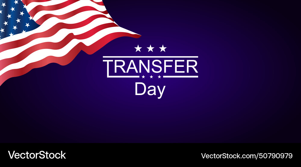 Unveiling transfer day through creative design Vector Image