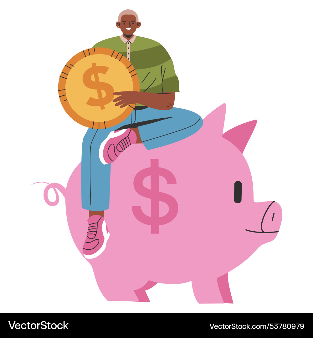 Young businessman flat Royalty Free Vector Image