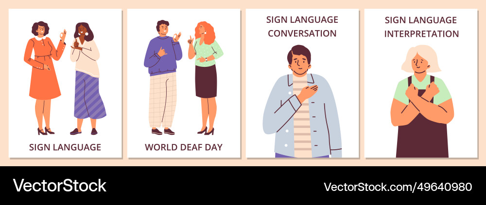 Language of people with hearing impairments Vector Image