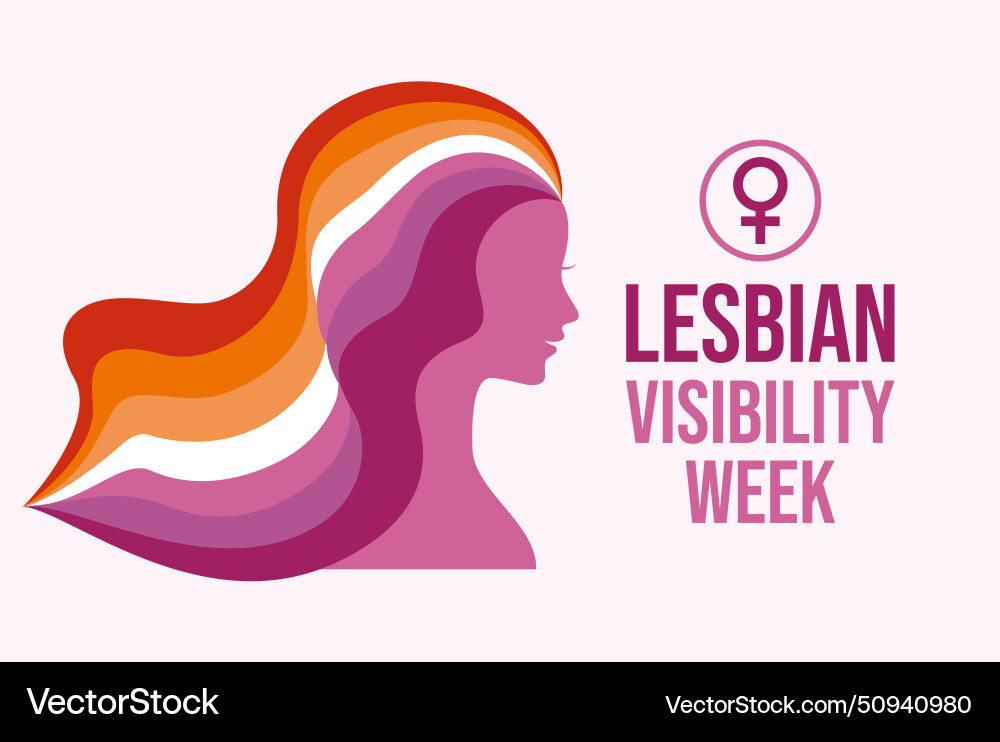 Lesbian Visibility Week Poster Royalty Free Vector Image