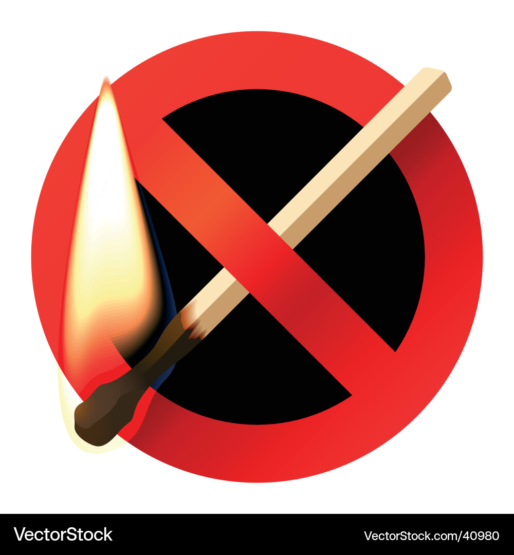 No open fire sign Royalty Free Vector Image - VectorStock