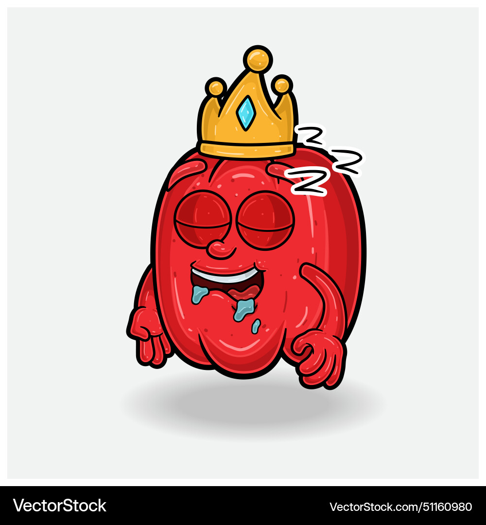 Pepper cartoon with sleep expression Royalty Free Vector
