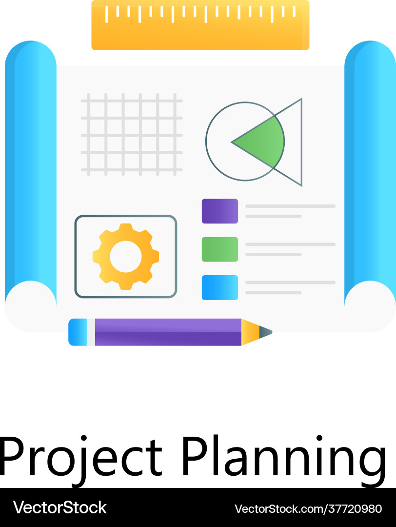Project planning Royalty Free Vector Image - VectorStock