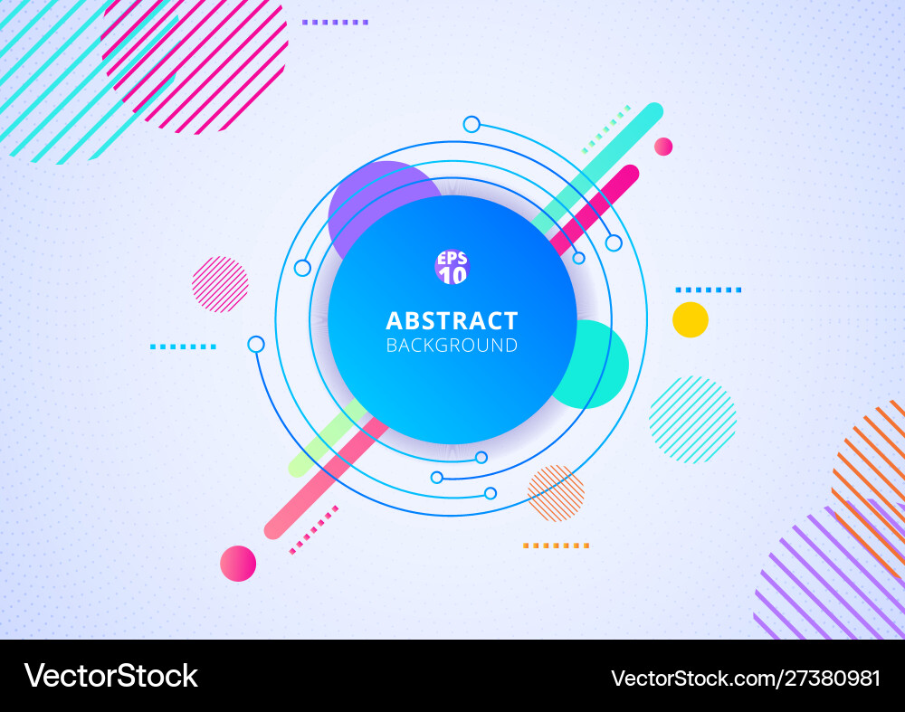 Abstract colorful color circle geometric pattern Vector Image