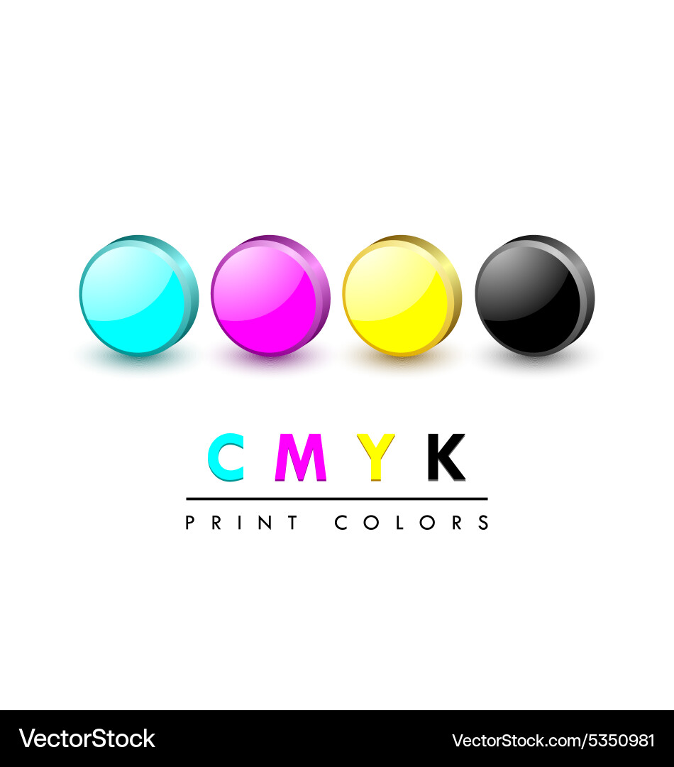 Cmyk icons Royalty Free Vector Image - VectorStock