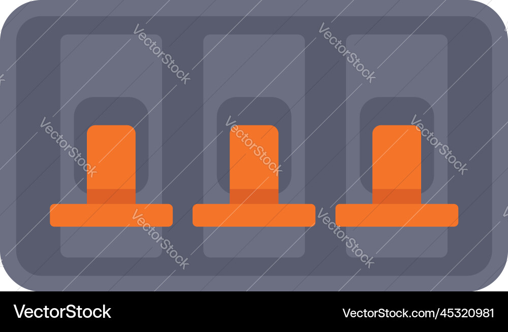 Electrical breaker icon flat safety power Vector Image